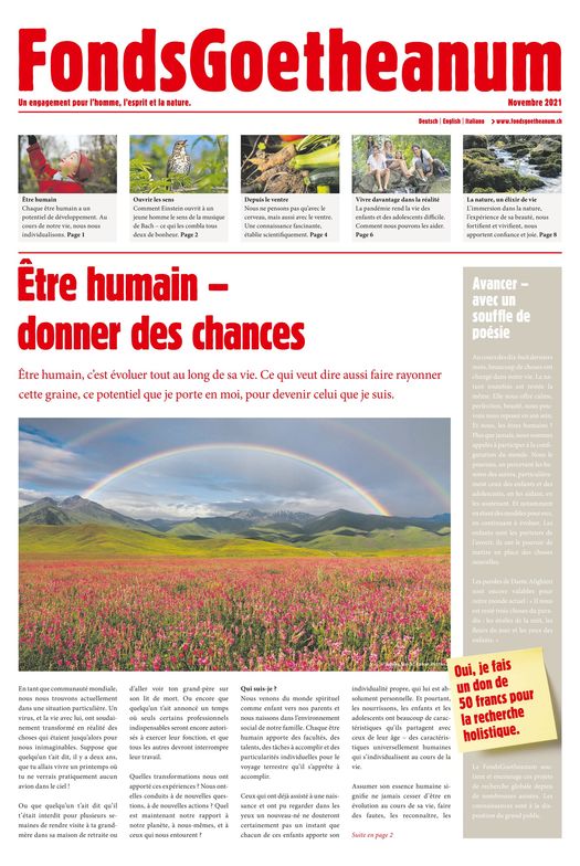 Notre intestin pense et ressent avec nous - Anthroposophie Suisse